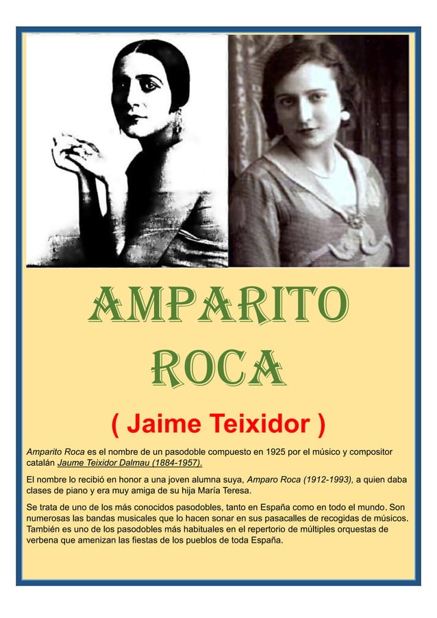 Amparito Roca - Jaime Teixidor - Set of Clarinets | PDF