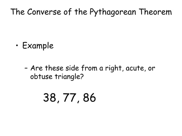 8 3 Pythag Converse | PPT