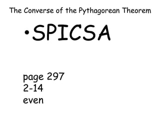 8 3 Pythag Converse | PPT