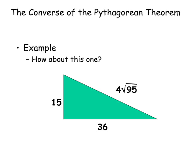 8 3 Pythag Converse | PPT