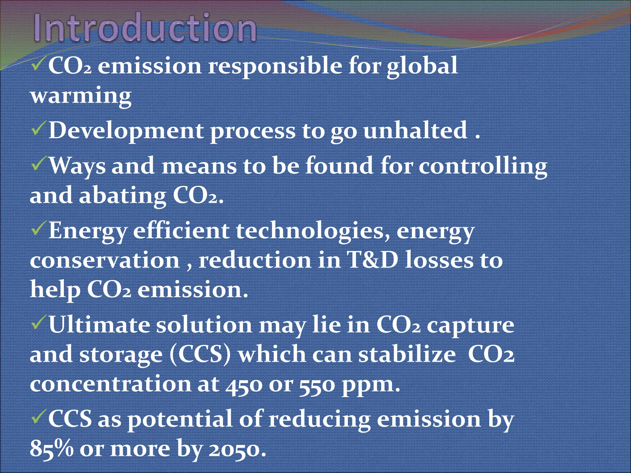 Carbon Dioxide Capture and Storage (CSS) System | PPT