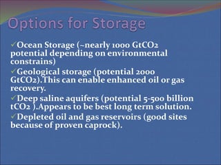 Carbon Dioxide Capture and Storage (CSS) System | PPT