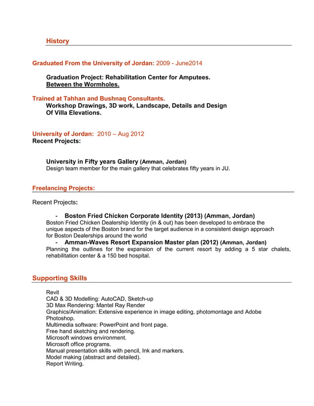 HaneenAbida CV 2015 | PDF
