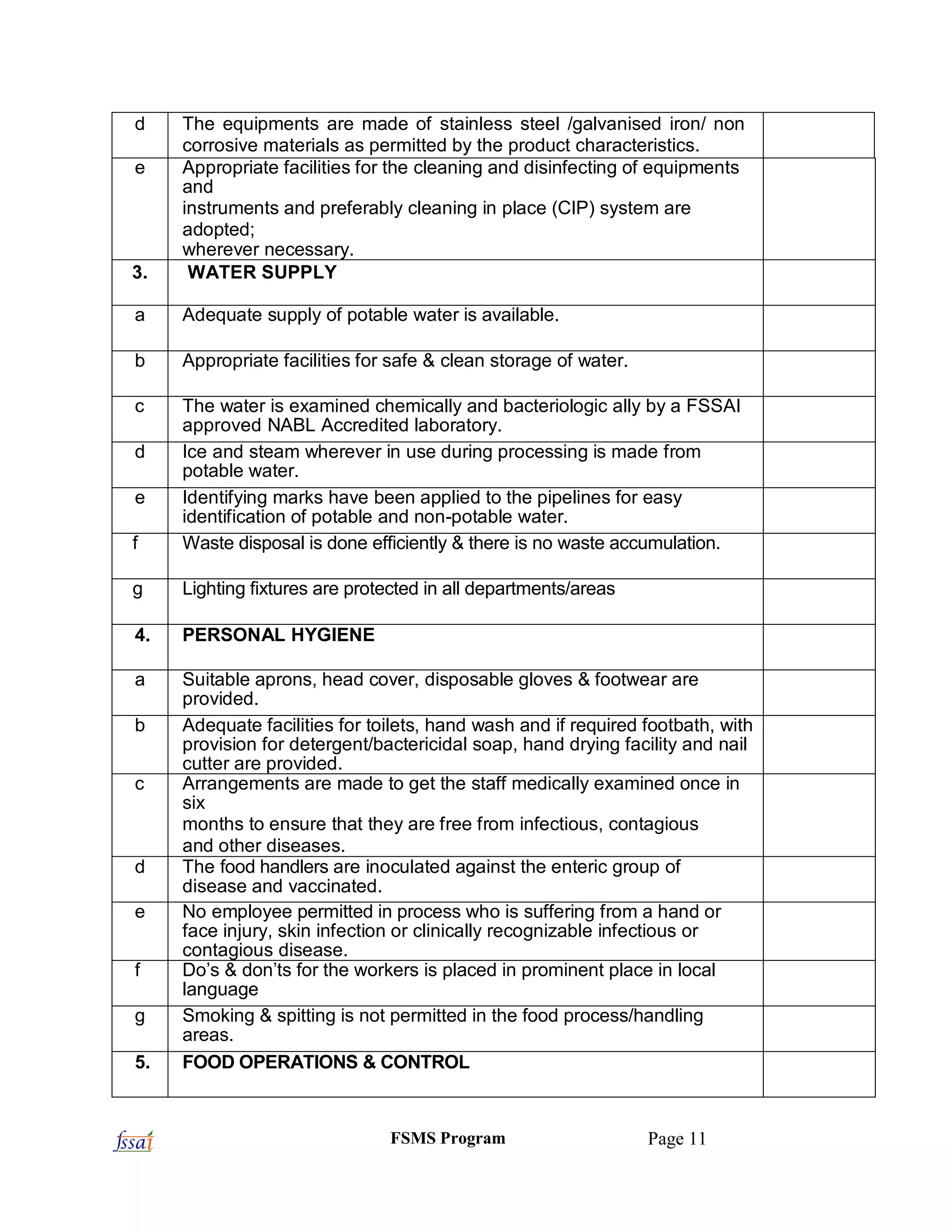 1.Manual of Food Safety Management System, fss act 2006 | PDF