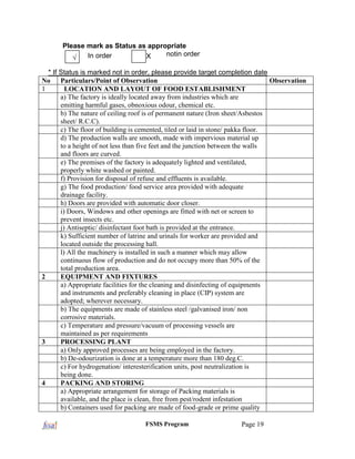 1.Manual of Food Safety Management System, fss act 2006 | PDF