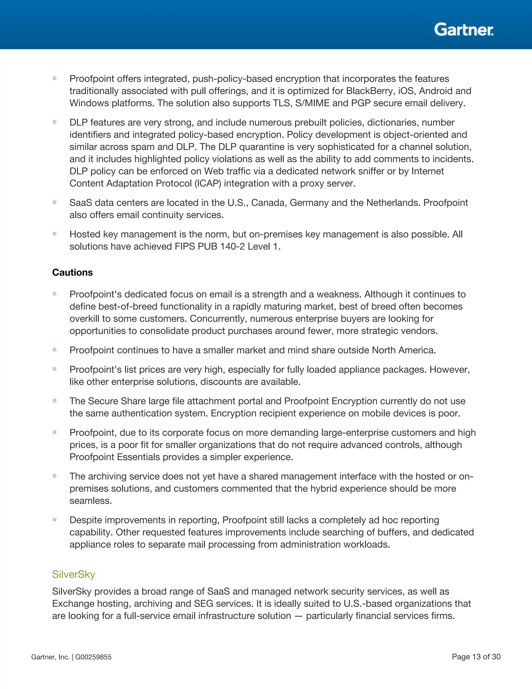 Gartner Magic Quadrant for Secure Email Gateways 2014 | PDF