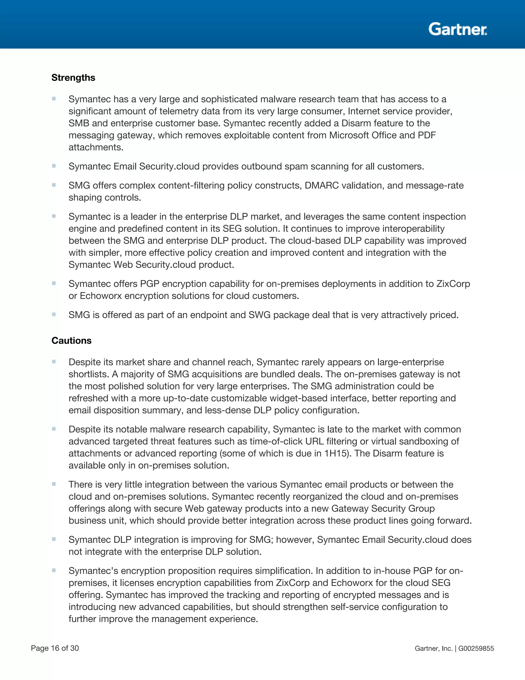 Gartner Magic Quadrant for Secure Email Gateways 2014 | PDF