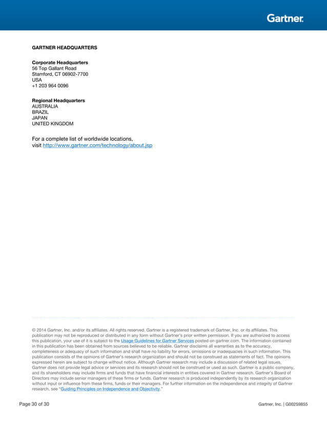 Gartner Magic Quadrant for Secure Email Gateways 2014 | PDF