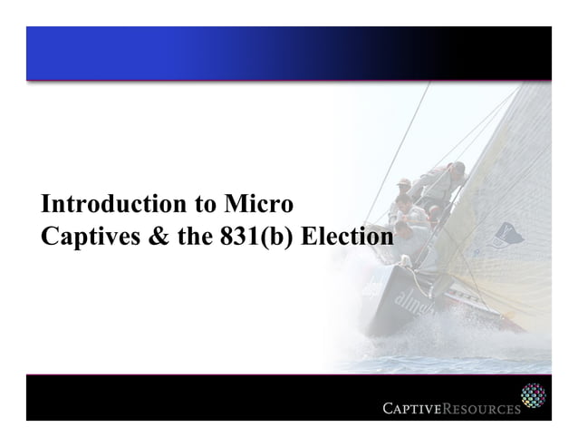 Captive Resources Presentation – June 13, 2012 | PPT