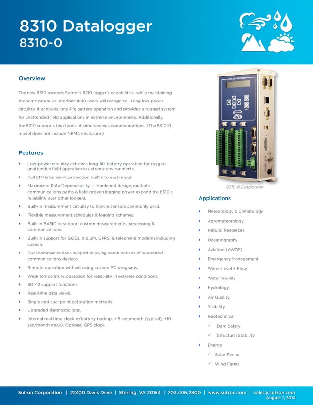 8310 o data logger | PDF