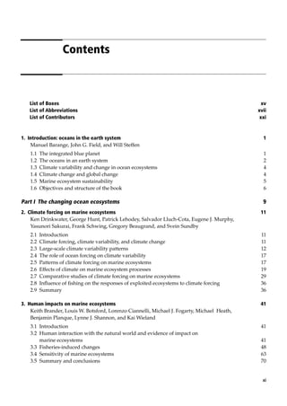 Marine Ecosystems And Global Change Manuel Barange John G Field | PDF