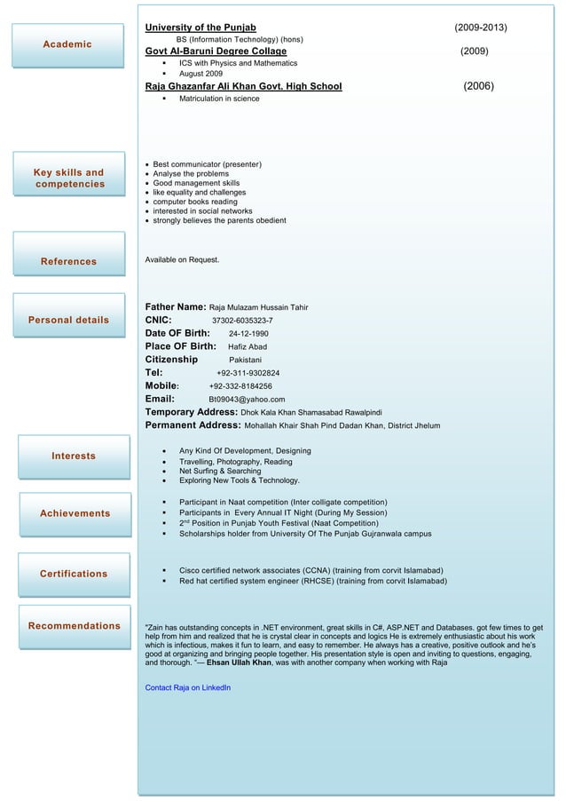 Zain-Updated-cv | PDF