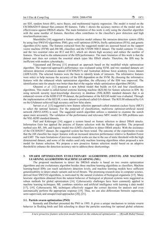 A new proactive feature selection model based on the enhanced optimization algorithms to detect ...