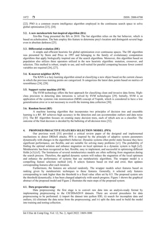 A new proactive feature selection model based on the enhanced optimization algorithms to detect ...