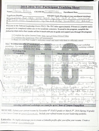 TLC track sheet | PDF