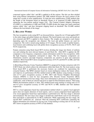 AN ILLUMINATION INVARIANT FACE RECOGNITION USING 2D DISCRETE COSINE TRANSFORM AND CLAHE | PDF