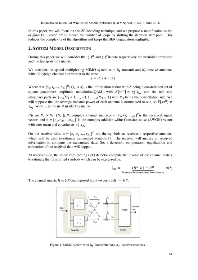 Modified Lll Algorithm With Shifted Start Column For Complexity Reduction Pdf