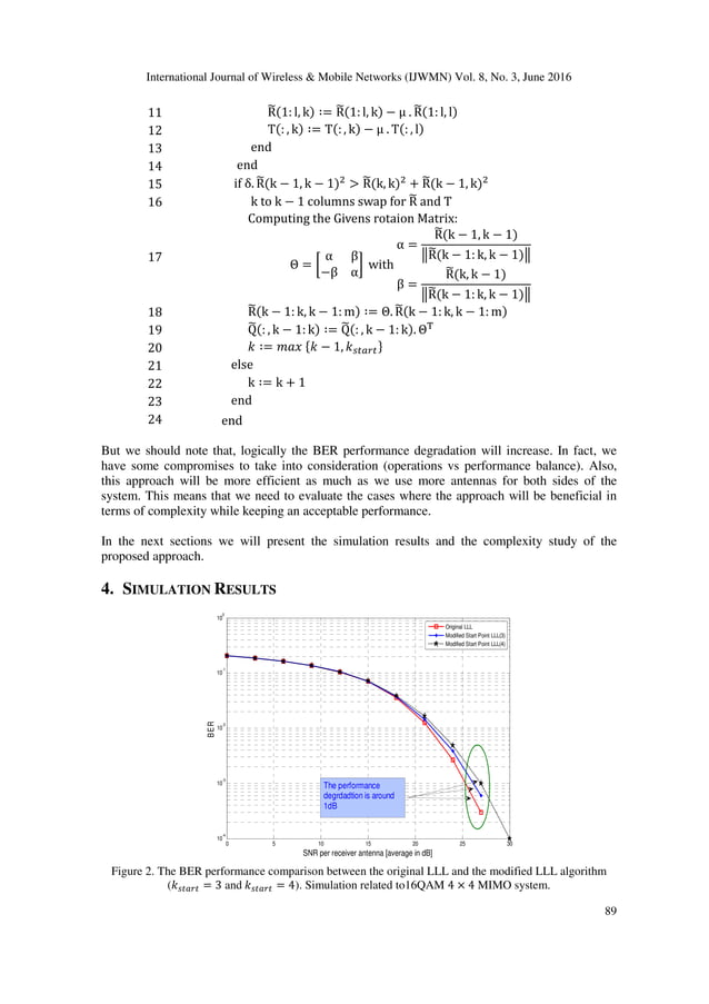 MODIFIED LLL ALGORITHM WITH SHIFTED START COLUMN FOR COMPLEXITY REDUCTION | PDF