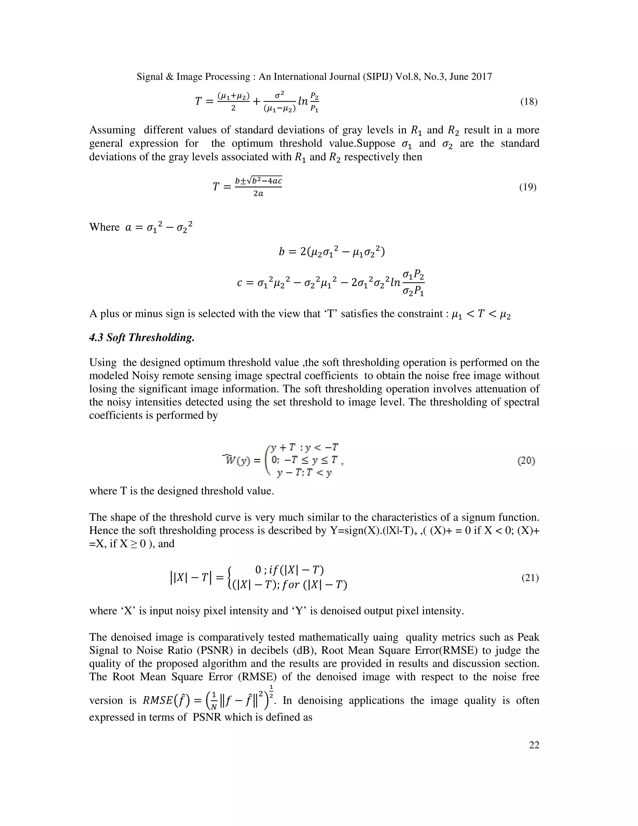 A NOVEL ALGORITHM FOR IMAGE DENOISING USING DT-CWT | PDF