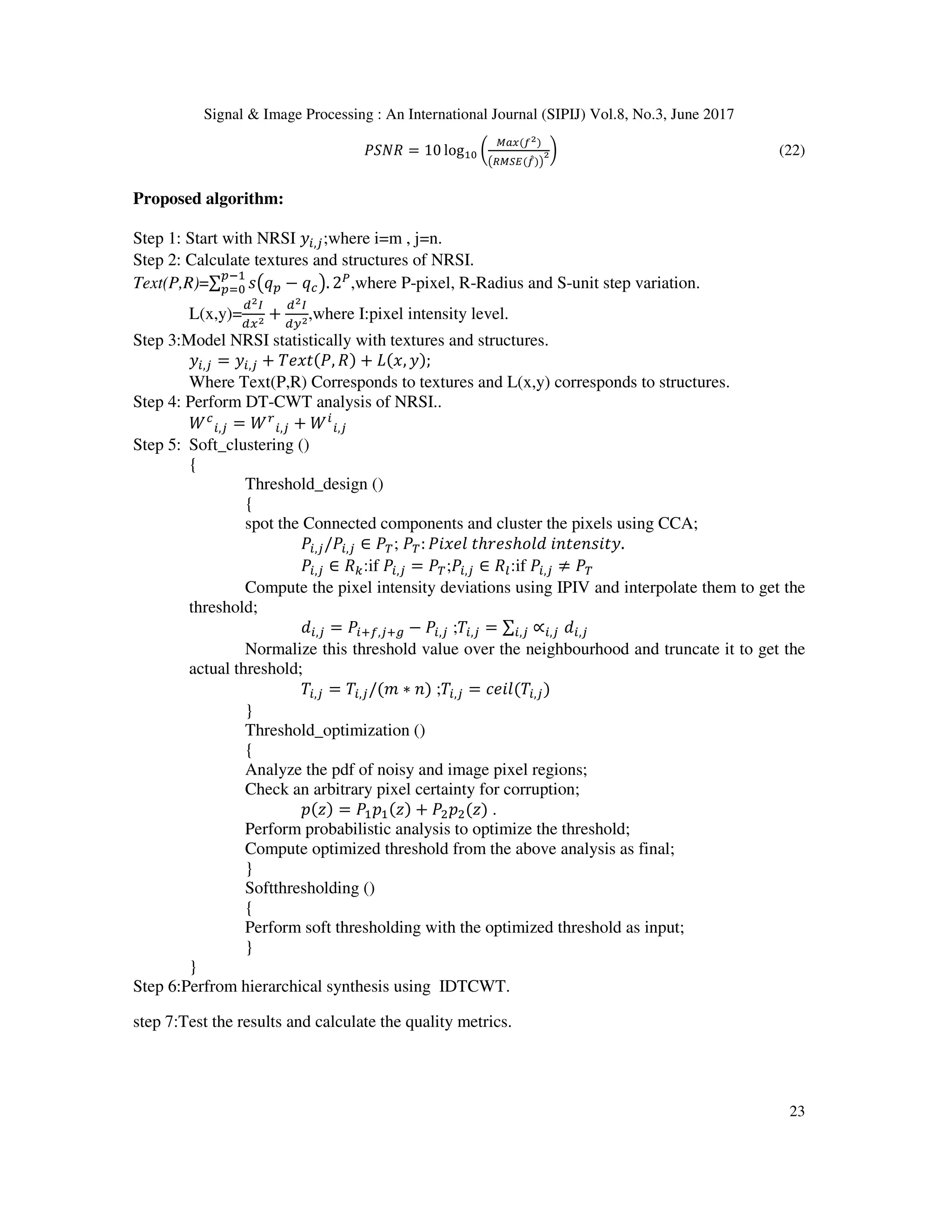 A NOVEL ALGORITHM FOR IMAGE DENOISING USING DT-CWT | PDF