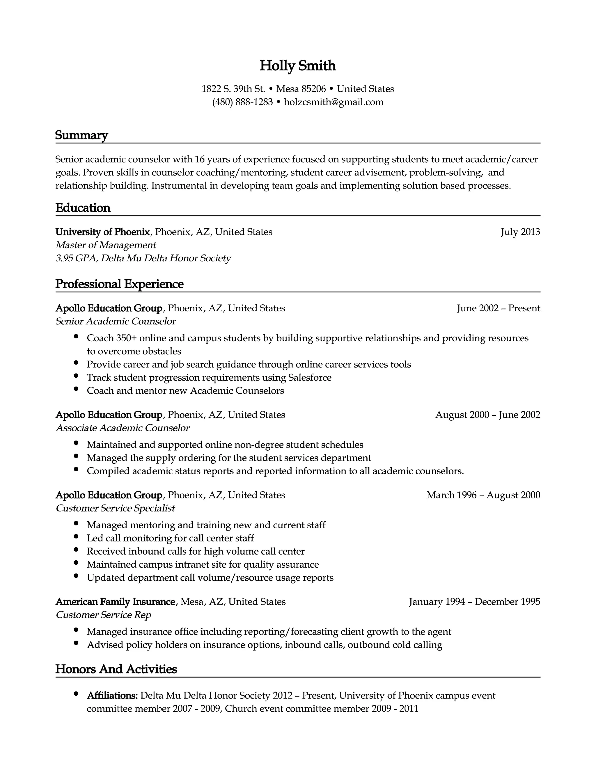 Holly resume 050316 | PDF