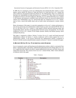 PRIVACY PRESERVING USER AUTHENTICATION SCHEME BASED ON SMART CARD | PDF