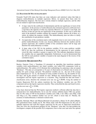 USE OF PLS COMPONENTS TO IMPROVE CLASSIFICATION ON BUSINESS DECISION MAKING | PDF