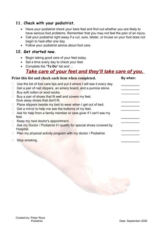 Foot care for Diabetics | DOC