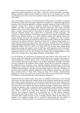 THE IMPACT OF SIMULATION ON TEACHING EFFECTIVENESS AND STUDENT LEARNING PERFORMANCE | PDF