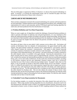 PREDICTING CUSTOMER CALL INTENT FOR THE AUTO DEALERSHIP INDUSTRY FROM ...