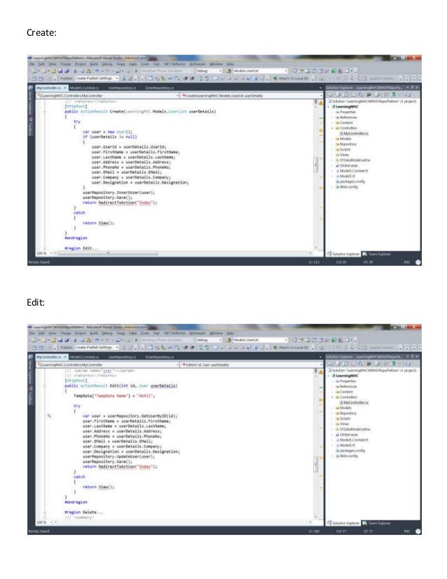 Repository Pattern In Mvc3 Application With Entity Framework