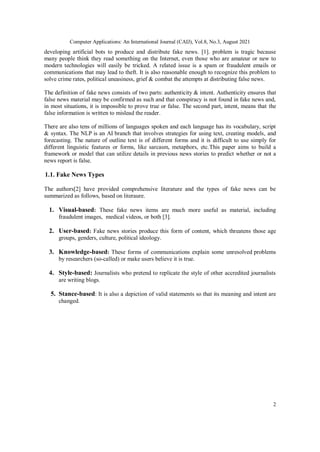 A RELIABLE ARTIFICIAL INTELLIGENCE MODEL FOR FALSE NEWS DETECTION MADE ...