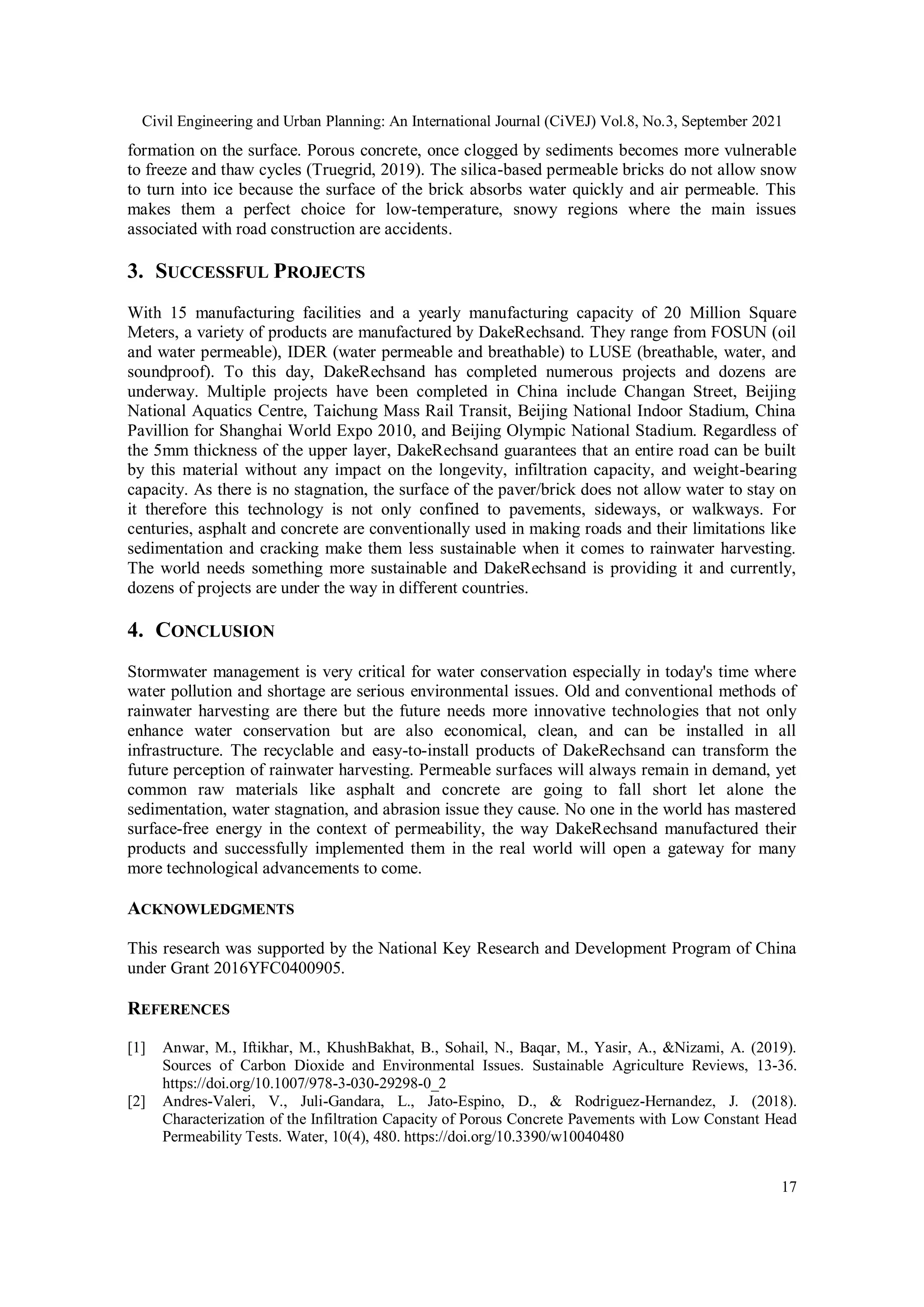 Enhancing Rainwater Harvesting through Pervious Pavement System Based ...