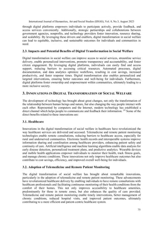 DIGITAL TRANSFORMATION OF SOCIAL WELFARE: EXPLORING INNOVATIONS AND ...