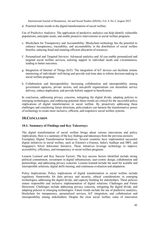 DIGITAL TRANSFORMATION OF SOCIAL WELFARE: EXPLORING INNOVATIONS AND POLICY IMPLICATIONS | PDF