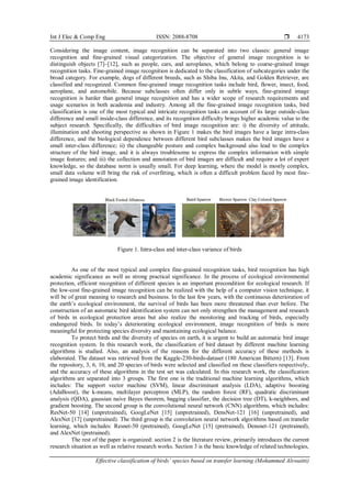 Effective classification of birds’ species based on transfer learning | PDF