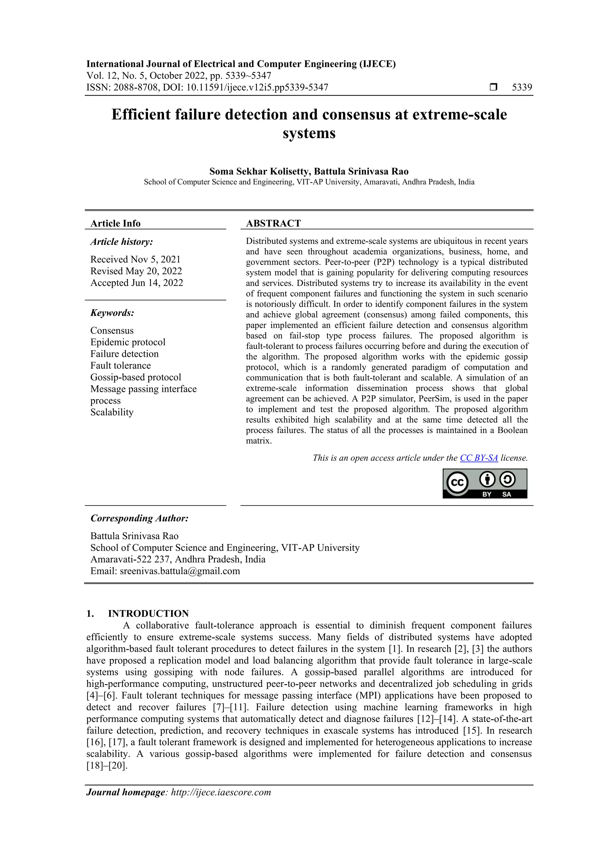 Efficient failure detection and consensus at extreme-scale systems | PDF | Computer Software and ...