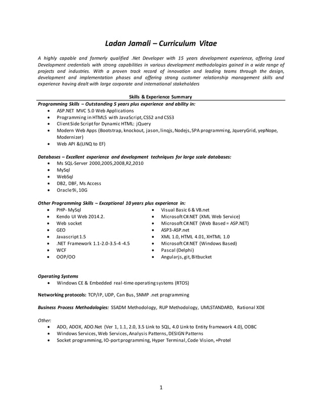 Resume for Ladan Jamali | PDF