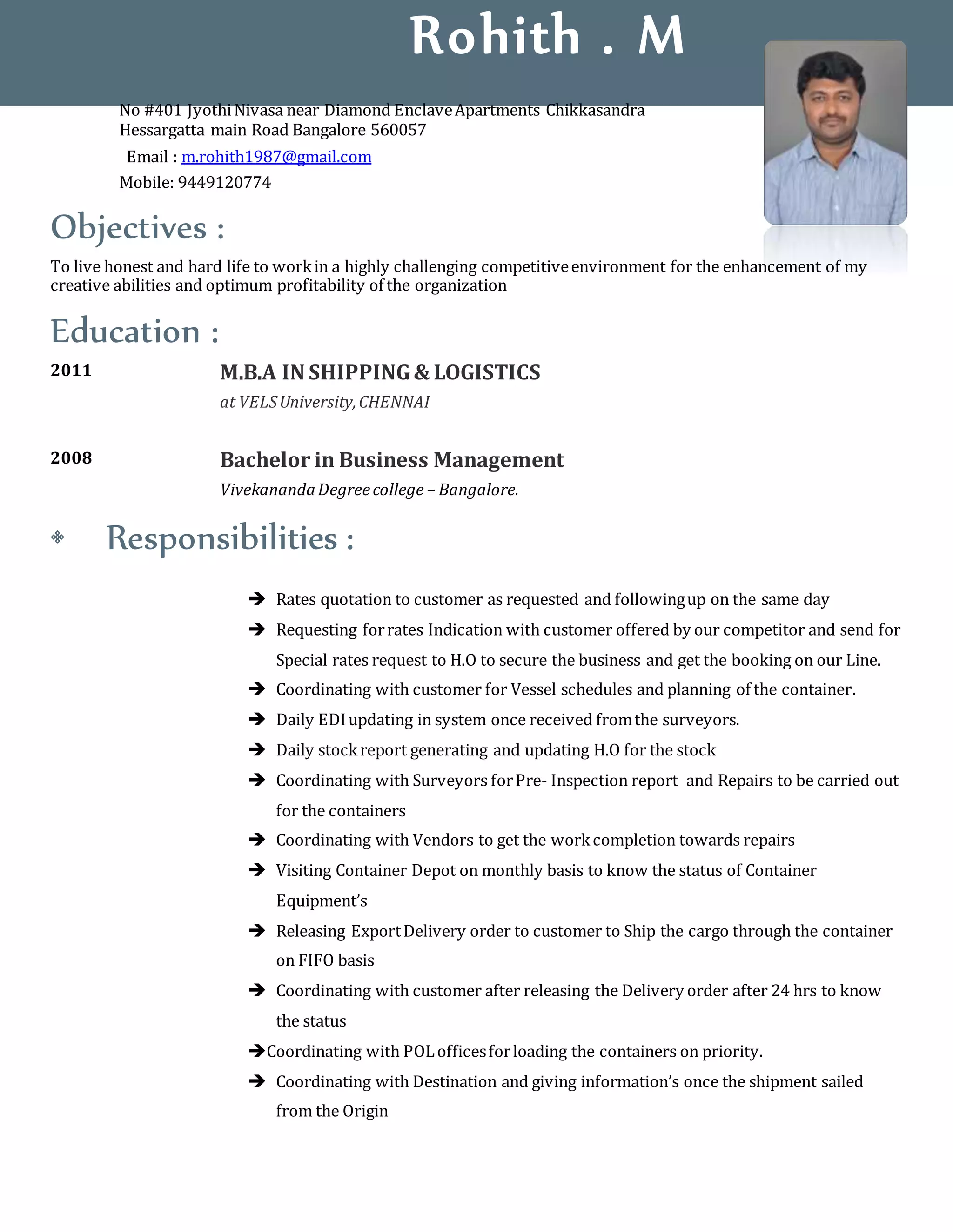 NEW RESUME ROHITH | PDF