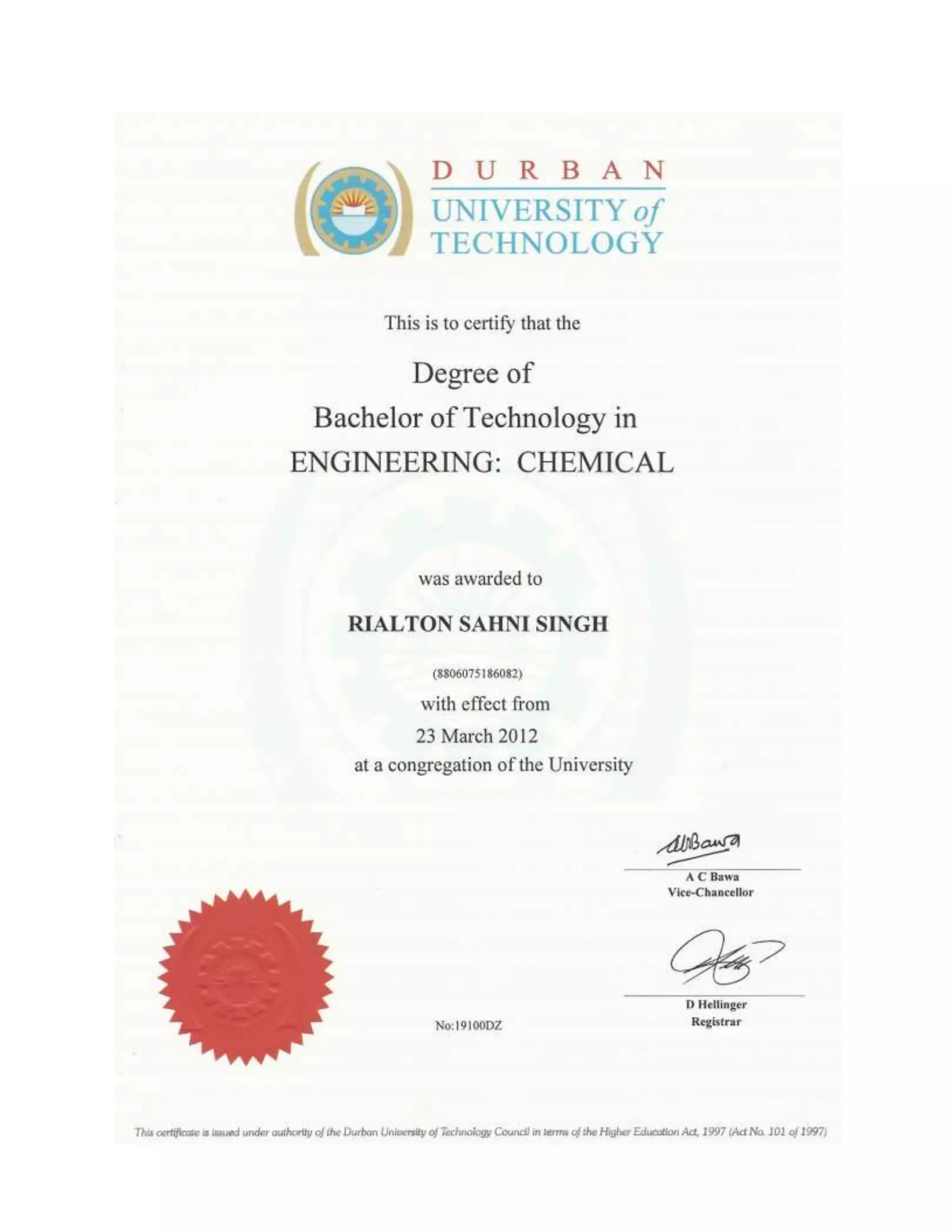 btech certificate | DOCX