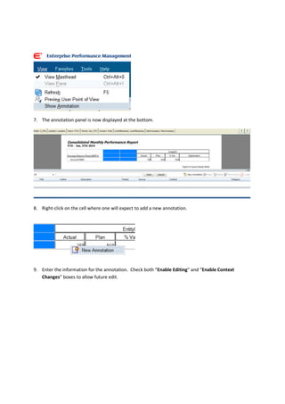 How to display Annotation on HFR report | PDF