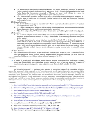 A study on TPP | PDF