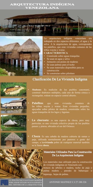 ARQUITECTURA INDÍGENA VENEZOLANA | PPTX