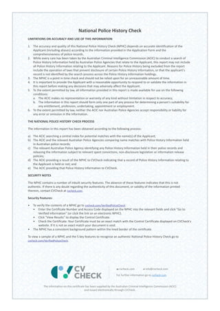 Police check | PDF