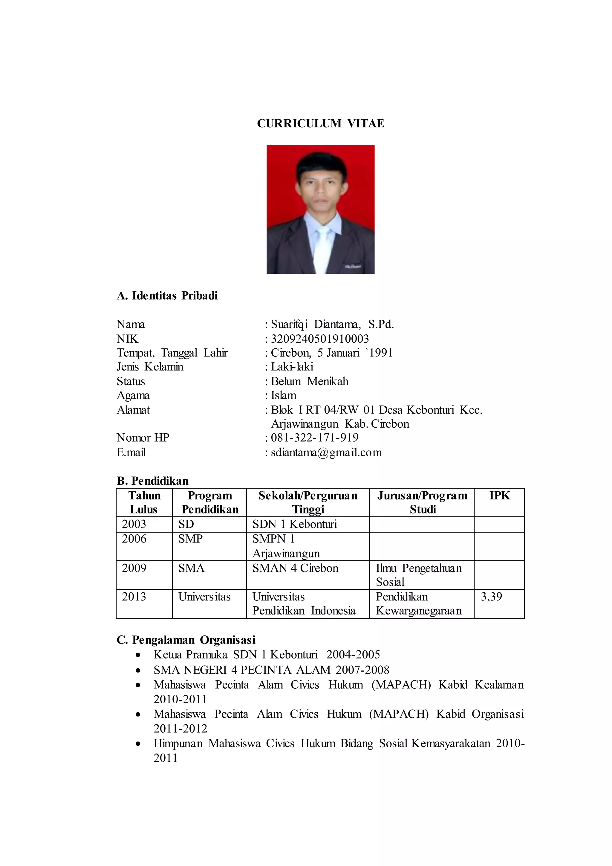 CV SUARIFQI DIANTAMA | DOCX