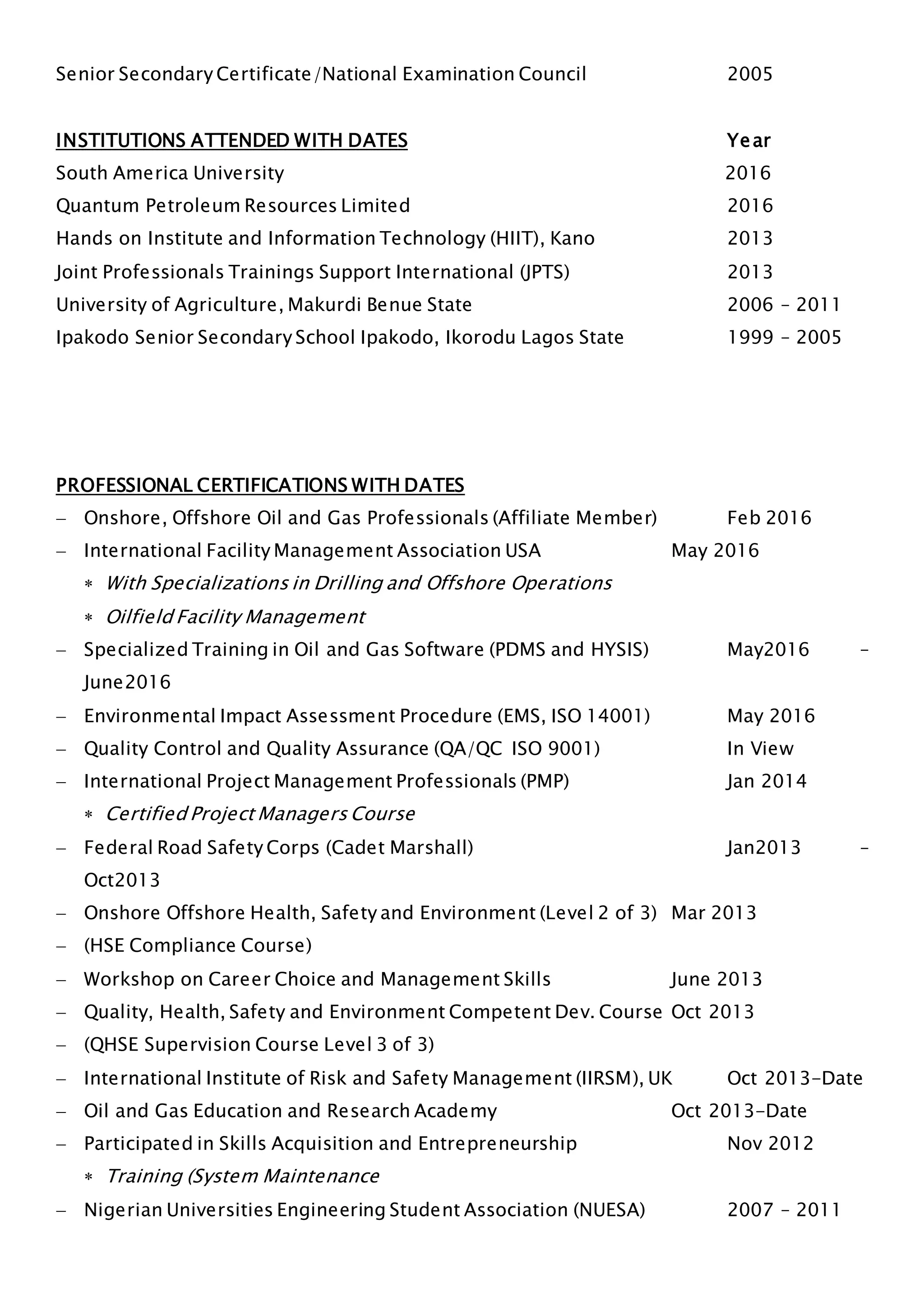 MY C.V | DOCX | Professional School | Postgraduate Education