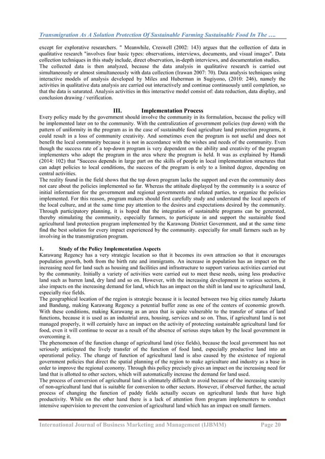 Transmigration As A Solution Protection Of Sustainable Farming ...