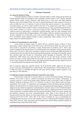 Determinants of Turkish Consumer Attitudes towards Counterfeit Luxury ...