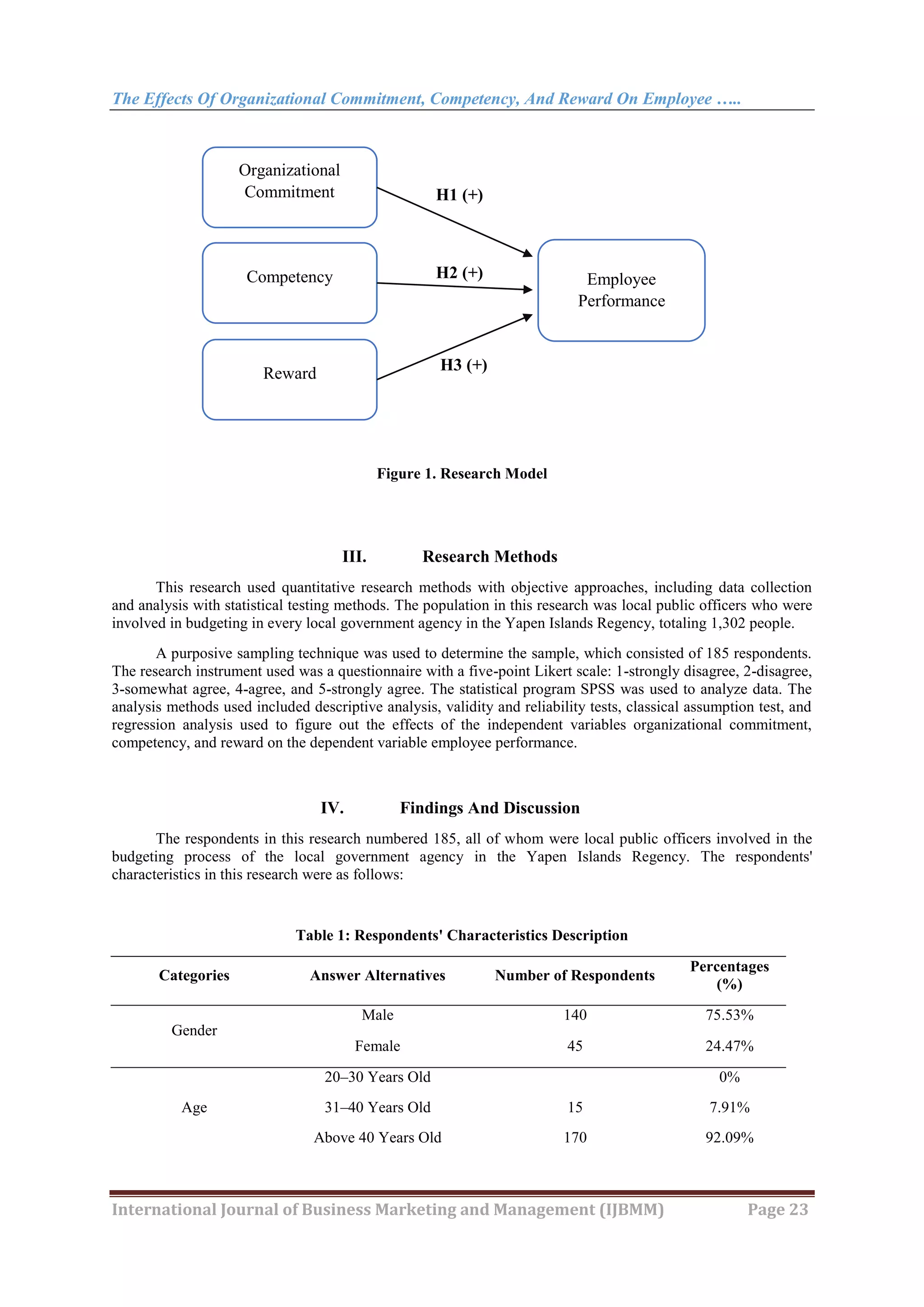 The Effects of Organizational Commitment, Competency, and Reward on Employee Performance ...