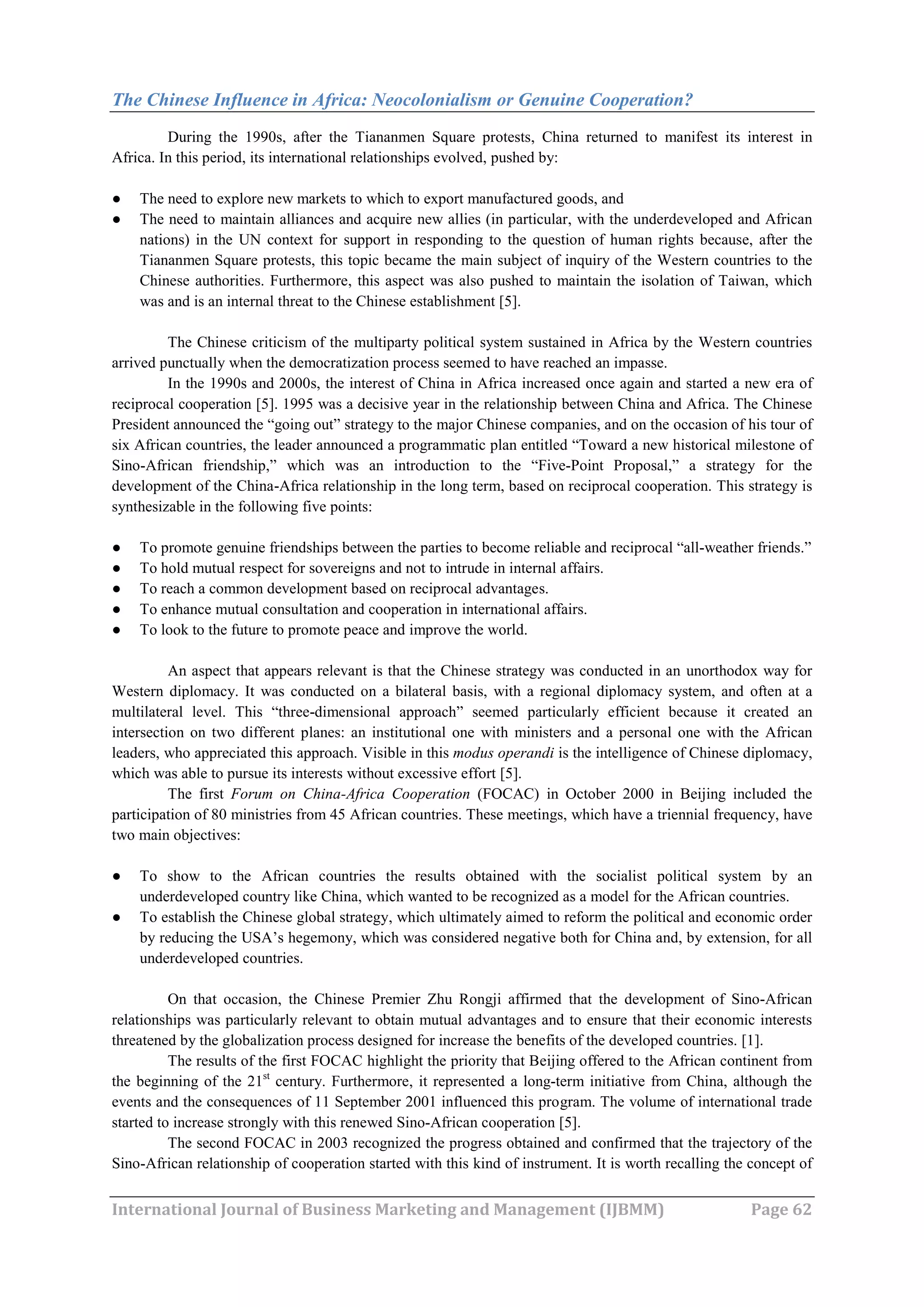 The Chinese Influence in Africa: Neocolonialism or Genuine Cooperation ...